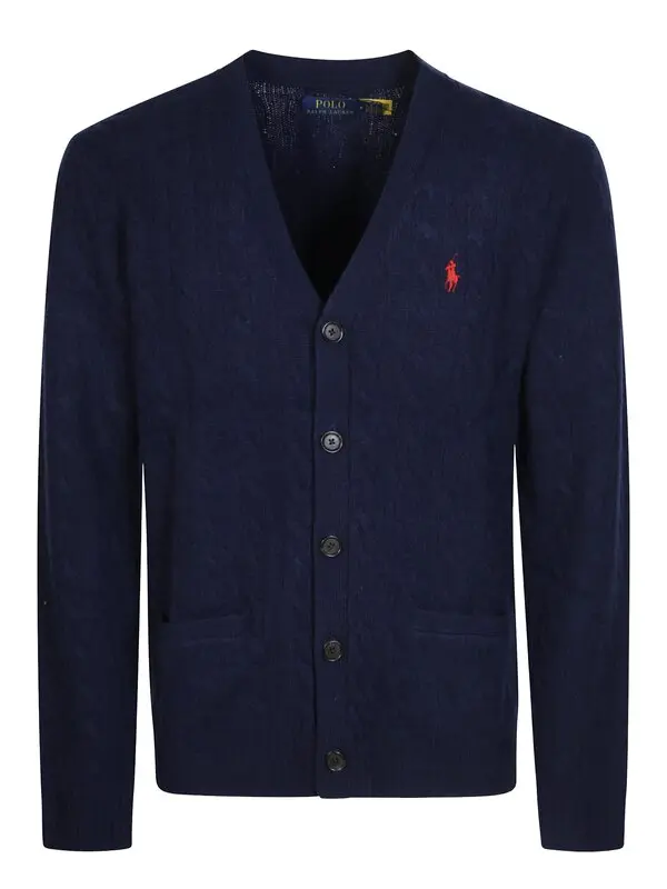 Polo Ralph Lauren Braided Cardigan - Blu