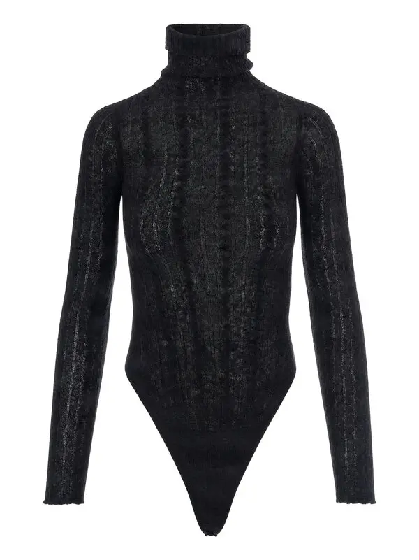 HAIKURE Long Sleeve Turtleneck Bodysuit - Black
