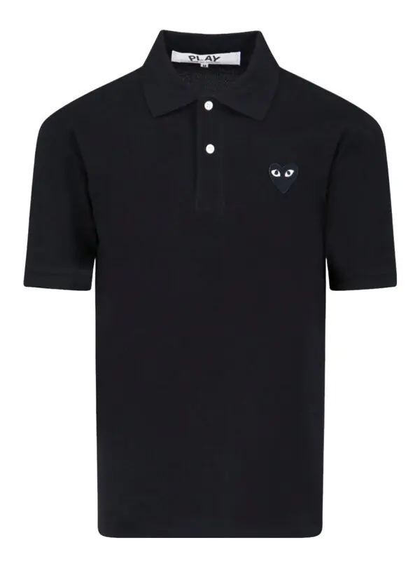 Play Comme Des Garcon Play Heart Logo 100% Cotton T-shirt For - Black