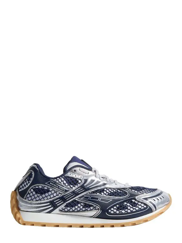 Bottega Veneta Padded Logo Tongue Lace-up Sneakers - Blu