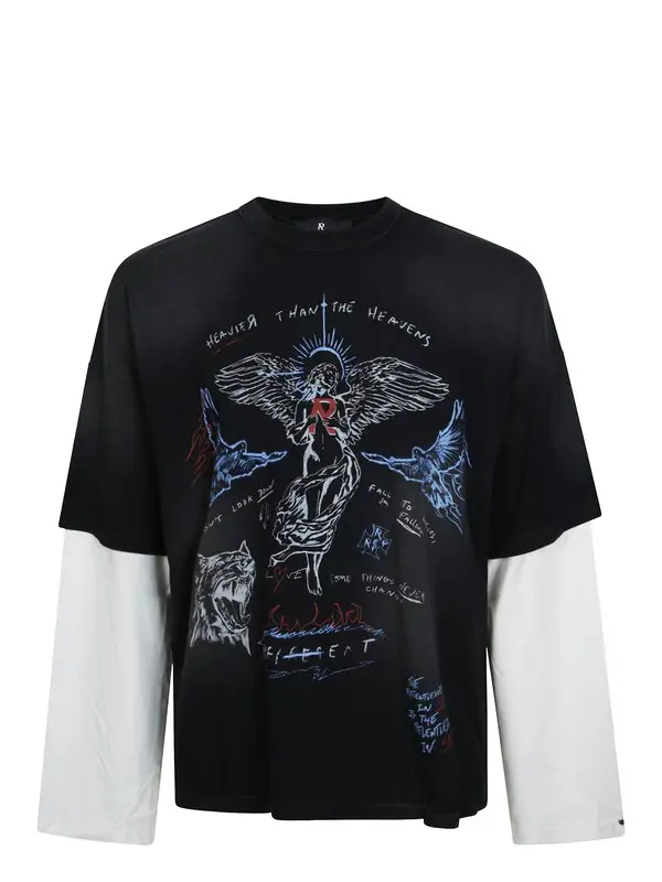 REPRESENT Heavier Than The Heavens Long-sleeve T-shirt For - Nero