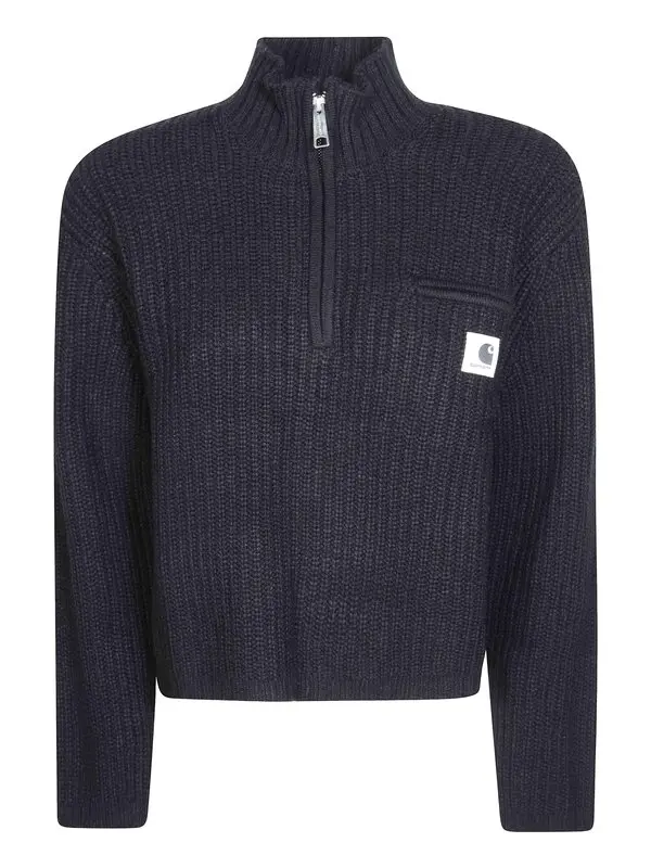 Carhartt Acrylic Half-zip Sweater - Nero