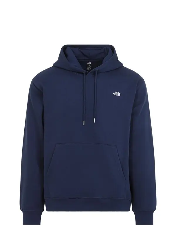 The North Face Relaxed Cotton Blend Hoodie With Dome Logo - Blue