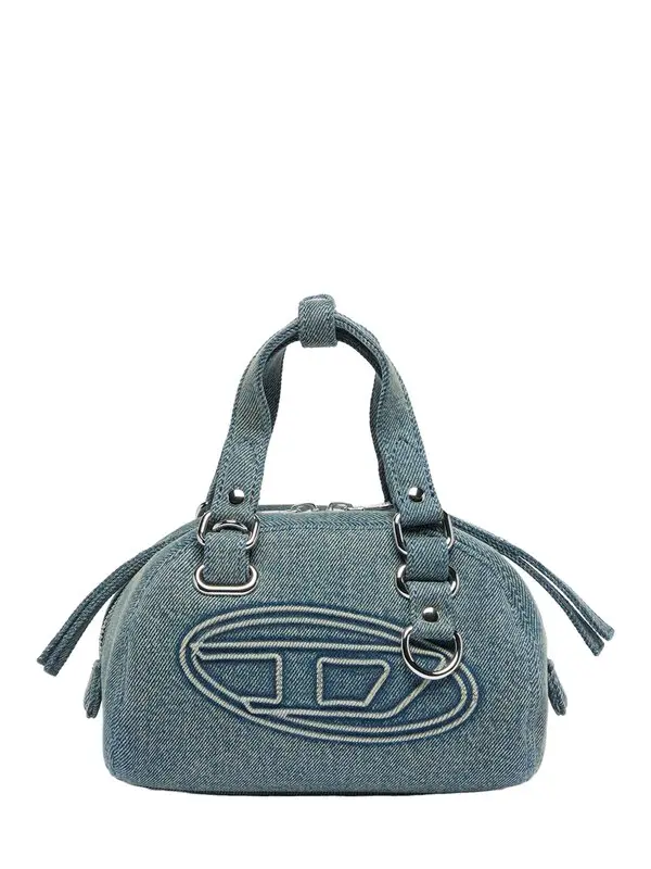 DIESEL® Mini Cotton Top-handle Bag With Adjustable Shoulder Strap - Blu