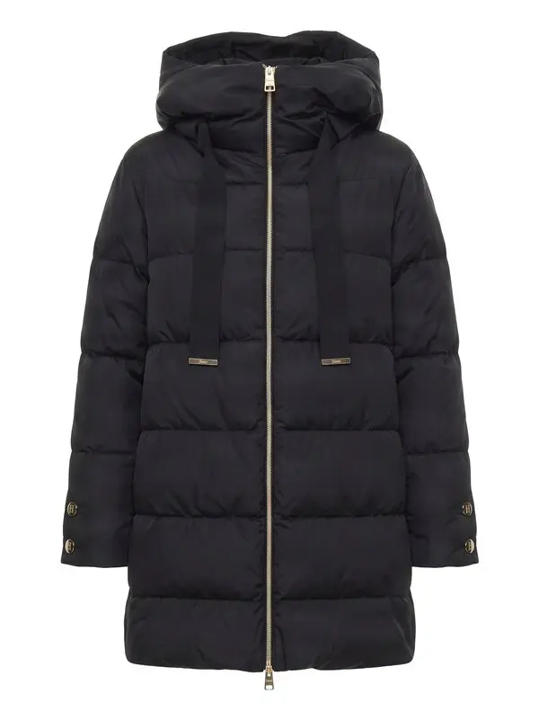 Herno Hooded Quilted Down Puffer Coat - Nero