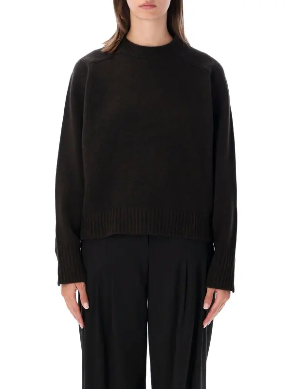 Soeur Merino Wool Mock Neck Sweater - Marrone