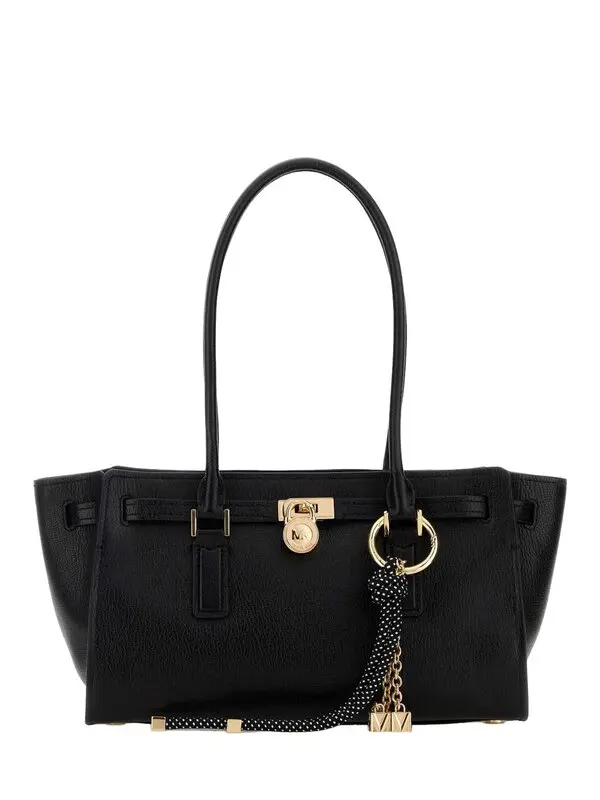Michael Kors Hamilton Leather Shopping Handbag - Black