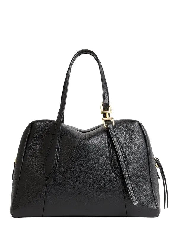 Harrods Small Leather Shoulder Bag - Black