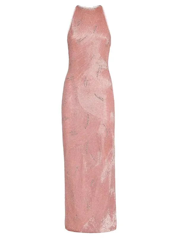 CLIO PEPPIATT Embellished Delphine Gown - Pink