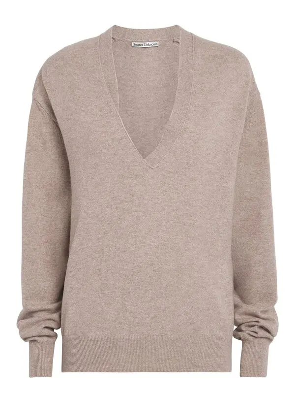 Source Unknown Cashmere-wool Half-twist Byron Sweater - Beige