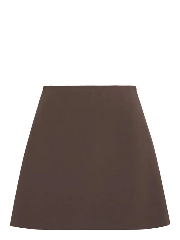 BIRROT Lay 3 A-line Mini Skirt - Brown