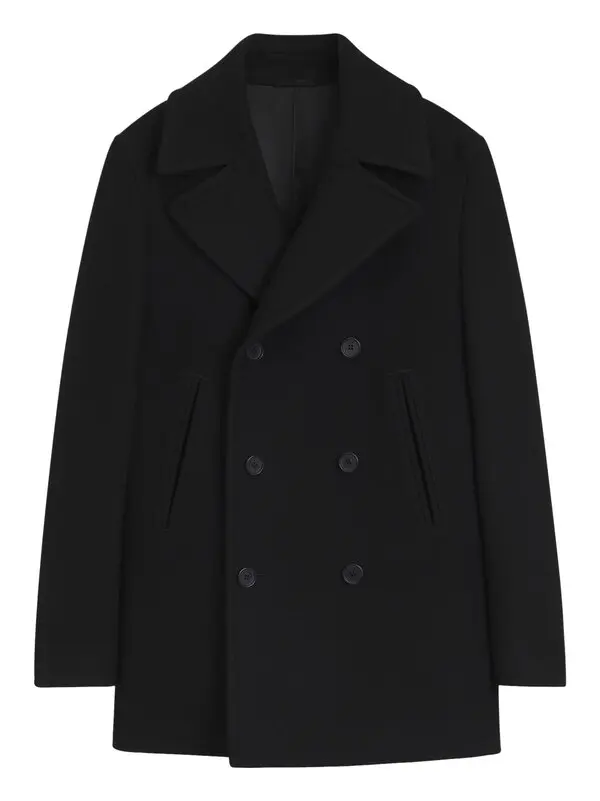 BOSS X Beckham Virgin Wool Peacoat - Black