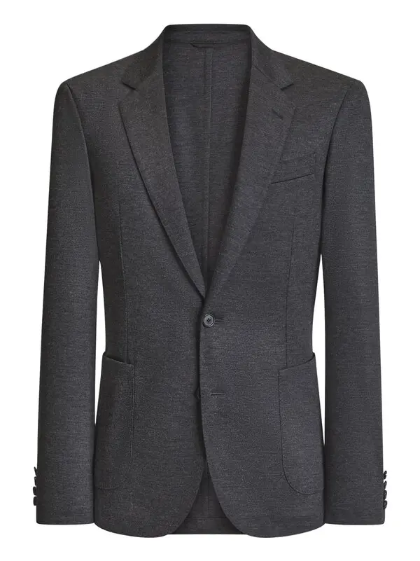 BOSS By Beckham Melange Jacket In Italian Virgin Wool - Grey