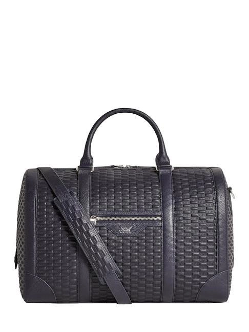 Kith Monogram Tumbled Leather Traveler Duffle Bag - Ink