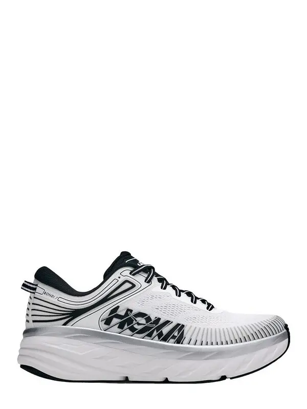 Hoka One One Bondi 7 Athletic Shoes - White/black