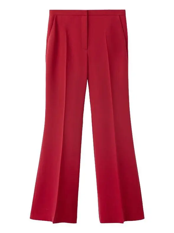 Mango High-waisted Flare Leg Pants - Red