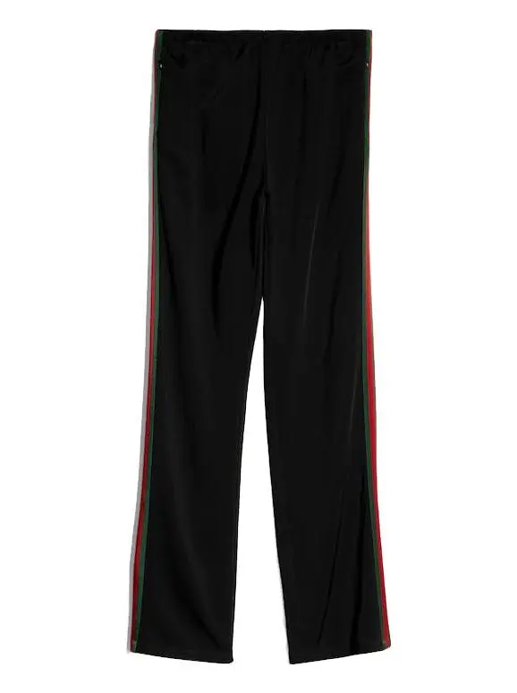 Gucci Viscose Jersey Sportswear Pants With Web - Black