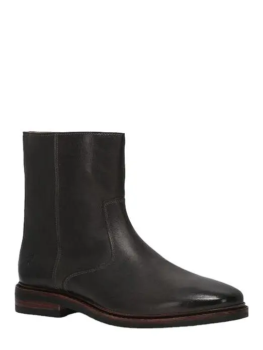 THE FRYE COMPANY Paul Inside Zip Leather Boots - Granite