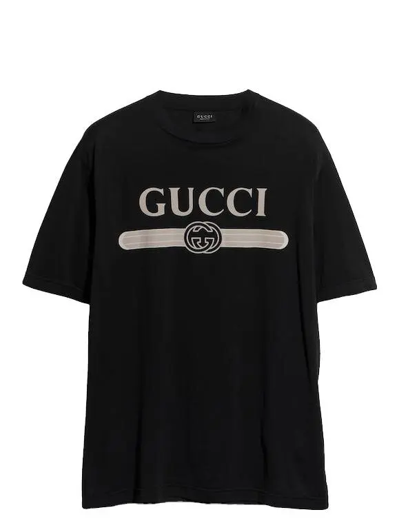 Gucci Cotton Jersey T-shirt With Print - Black