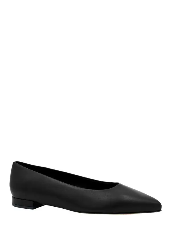 AMALFI BY RANGONI Tango Leather Pointed Toe Flat - Black