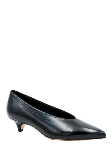 AMALFI BY RANGONI Accorto Leather Kitten Heel Pumps - Black