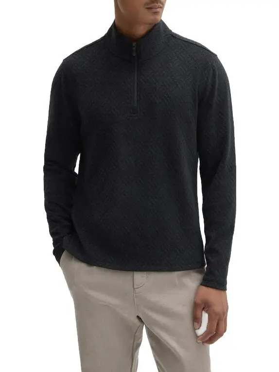 Robert Barakett Avila Quarter Zip Pullover - Black