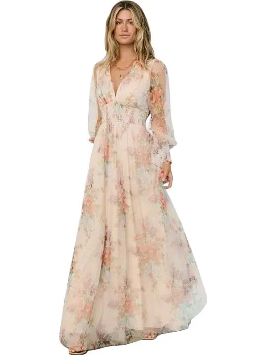BALTIC BØRN Layla Tulle Maxi Dress - Romantic Floral