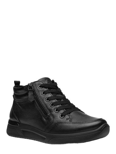 ARA Val Leather High-top Sneakers - Black