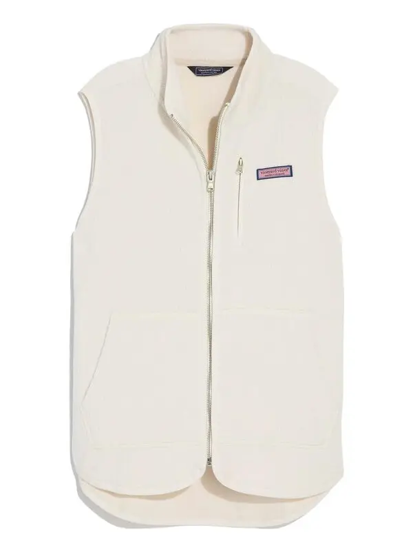 Vineyard Vines Bonfire High Pile Fleece Vest - Marshmallow