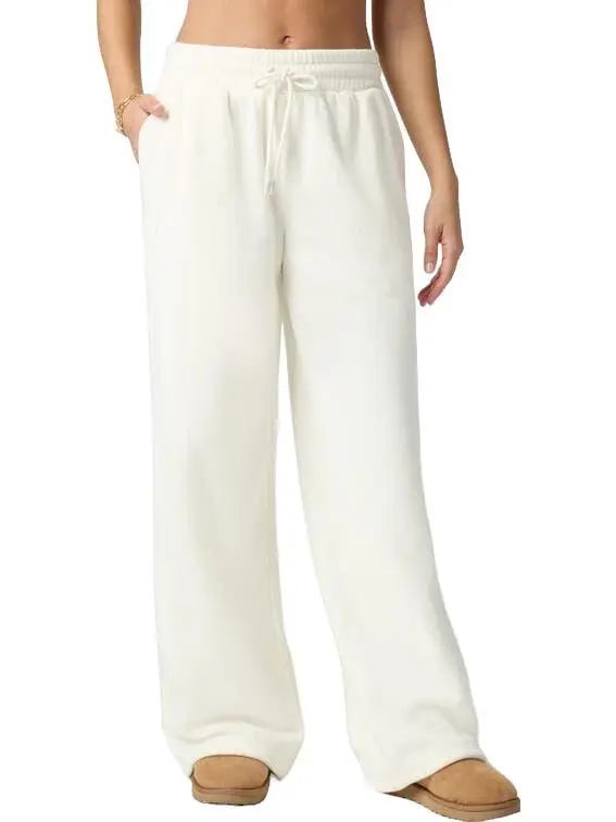 FLORENCE BY MILLS Polar Fleece Wide Leg Sweatpants - Jet Stream