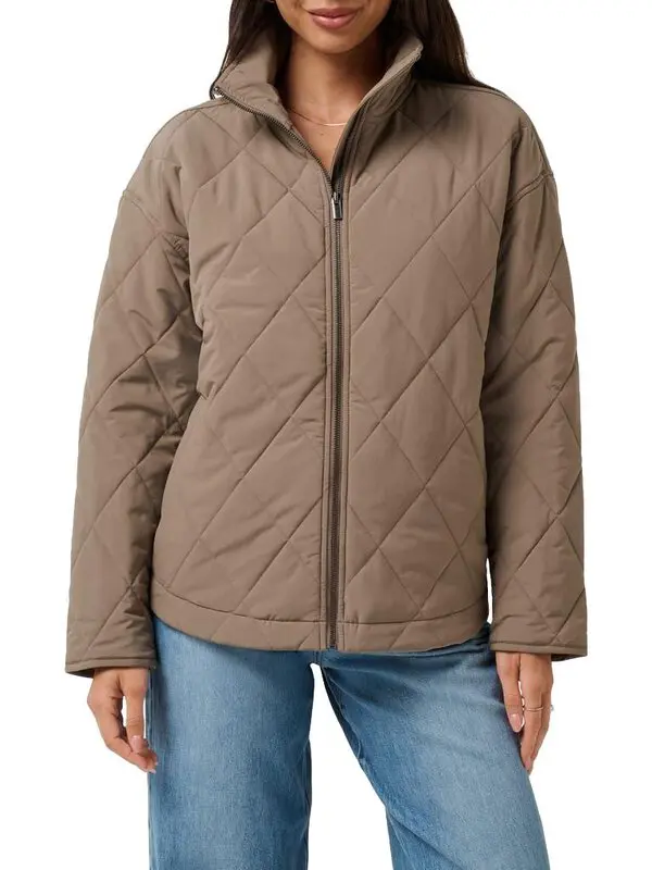 Travis Mathew Quilted Puffer Jacket - Walnut