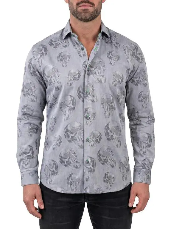 MACEOO Fibonacci Contemporary Fit Button-up Shirt - Grey
