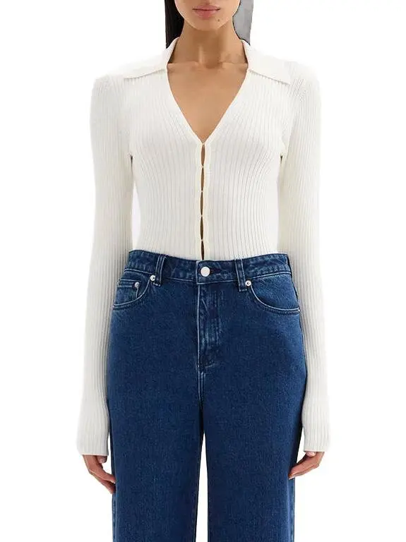 Nude Lucy Odette Knit Top - Salt