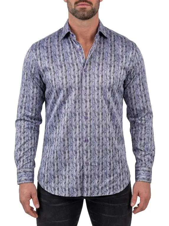 MACEOO Fibonacci Contemporary Fit Button-up Shirt - Grey