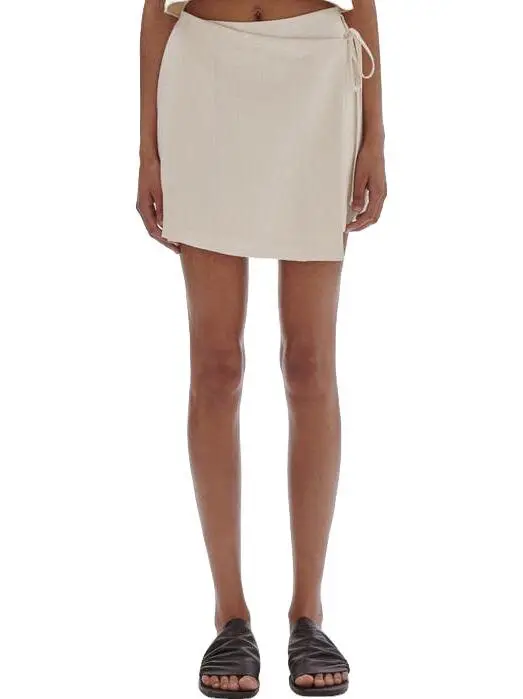 Nude Lucy Sibyl Linen Wrap Mini Skirt - Chamomile