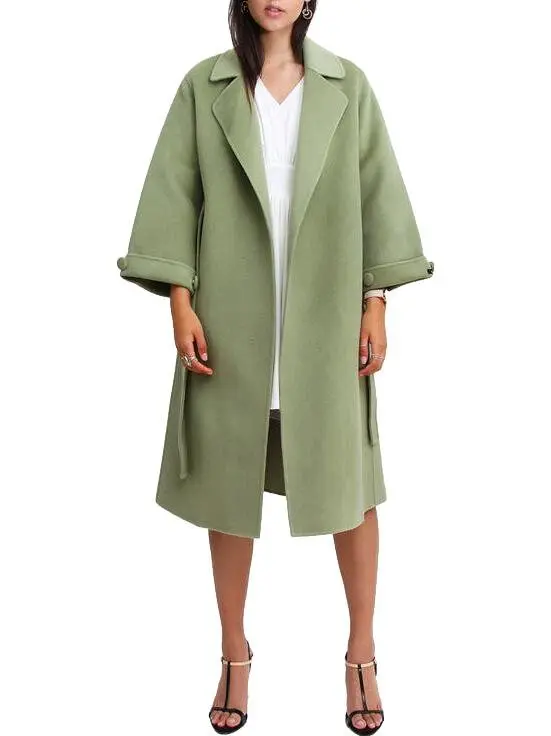 BELLE & BLOOM Stay Wild Wool Coat - Green