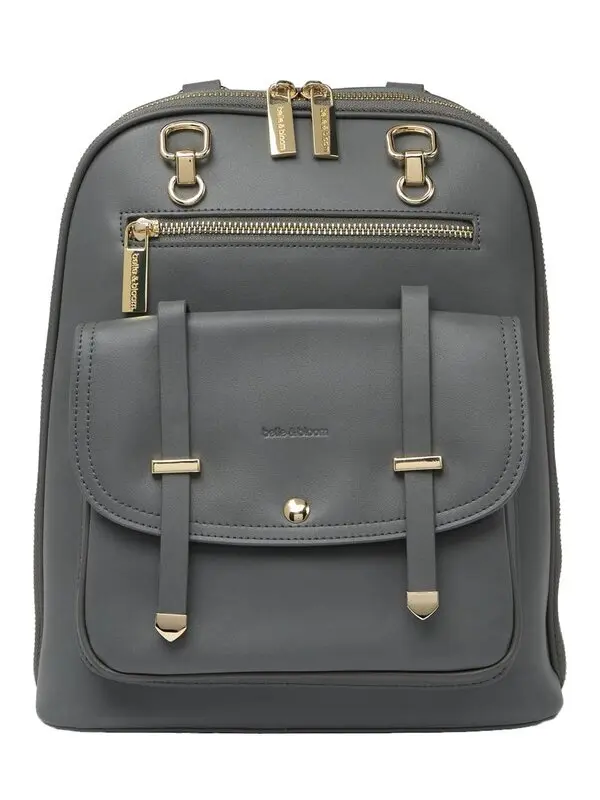 BELLE & BLOOM 5th Avenue Convertible Leather Backpack - Ash