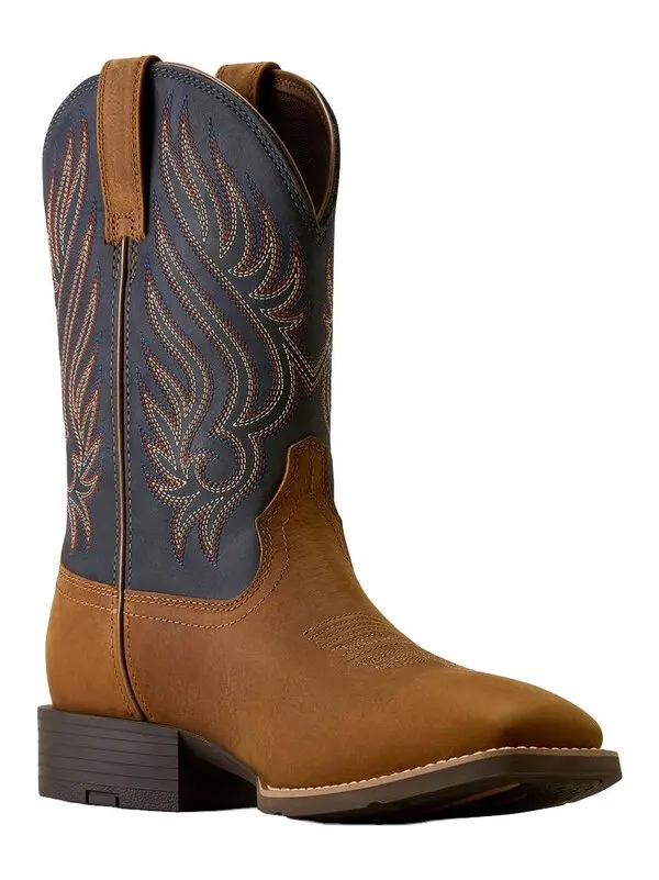 Ariat Sport Riggs Waterproof Wide Square Toe Western Boots - Tan/bark