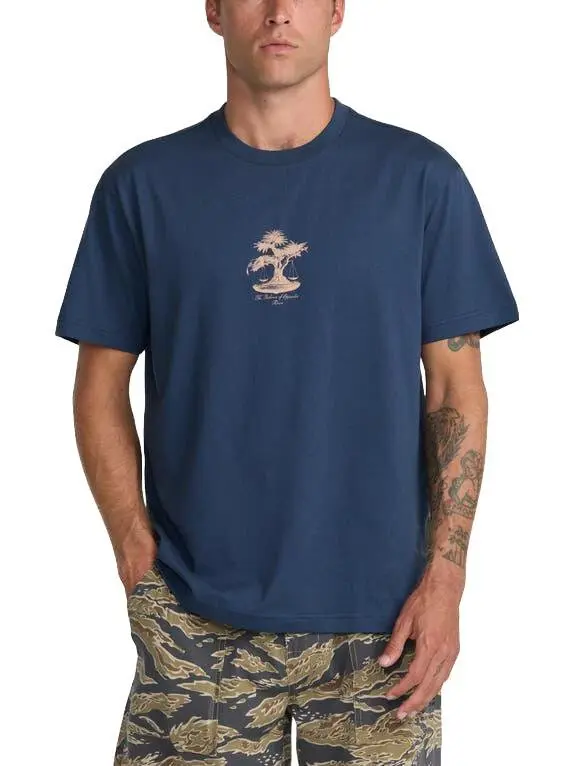 Rvca Balance Tree Graphic T-shirt - Moody Blue