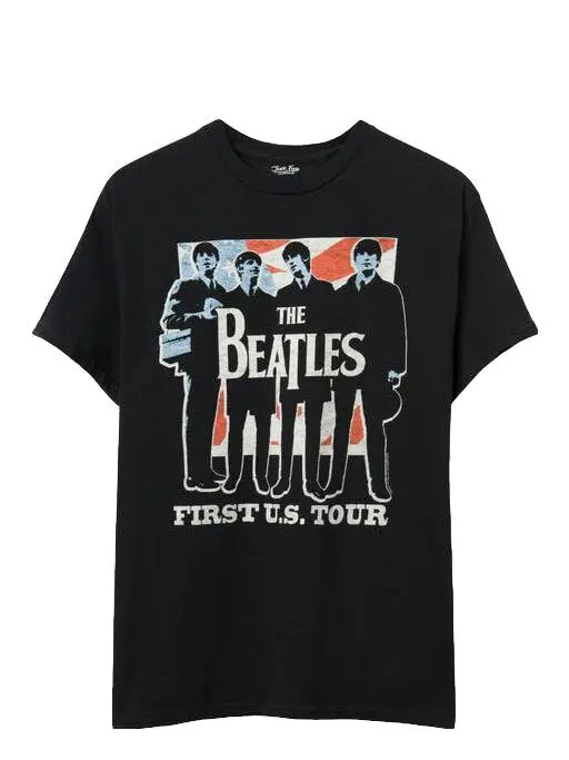 Junk Food The Beatles First U.s. Tour Graphic T-shirt - Black