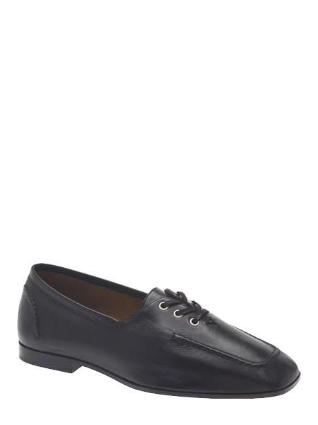 Bottega Veneta Leather Lace-up Oxfords - 1000 Black