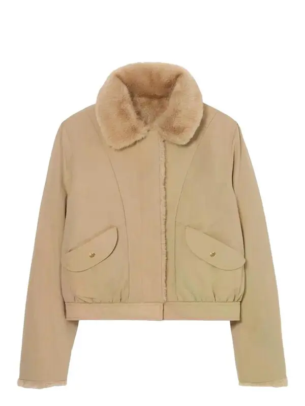 Claudie Pierlot Faux Fur Trim Parka - Neutrals