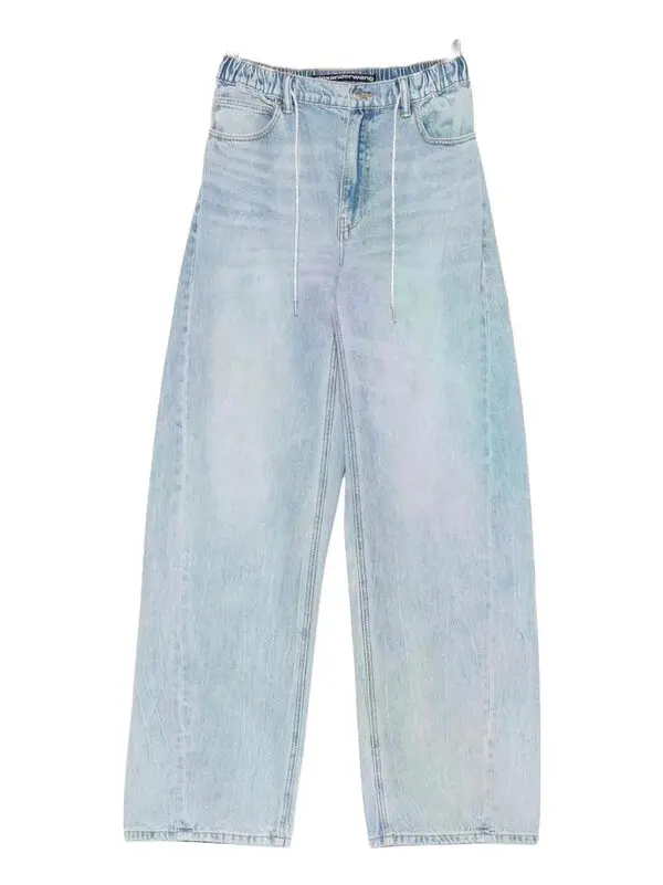 Alexander Wang Drawstring Wide-leg Jeans - Blue