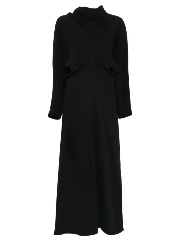 TOTEME Slouch-waist Scarf Maxi Dress - Black