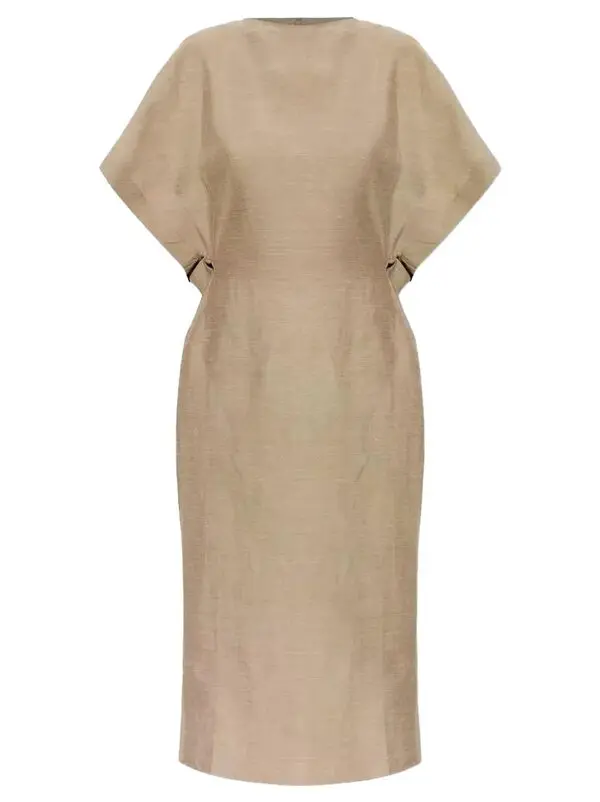 Jacquemus Back-slit Midi Dress - Neutrals
