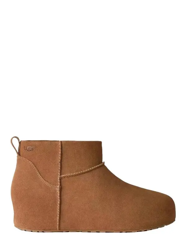 UGG Classic Mini Enwrap Suede Ankle Boots - Brown