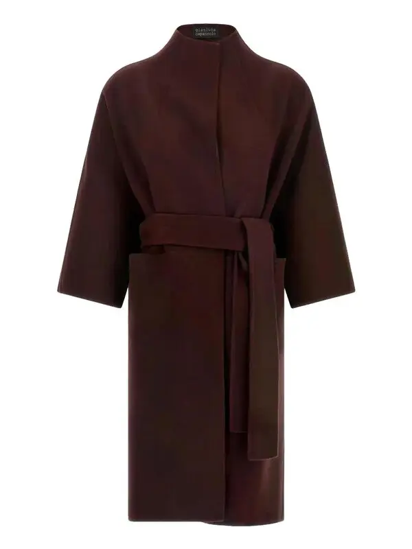 GIANLUCA CAPANNOLO Jane Funnel-neck Coat - Red