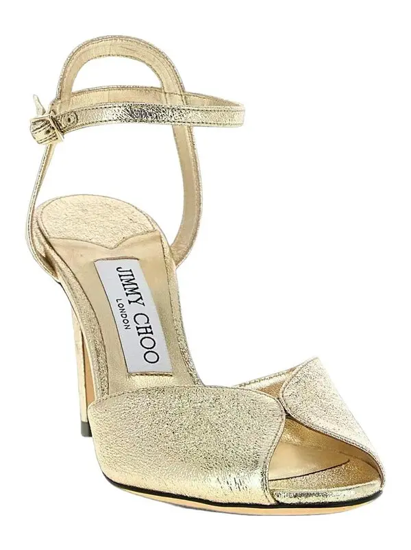 JIMMY CHOO Sacora Heeled Sandals - Gold