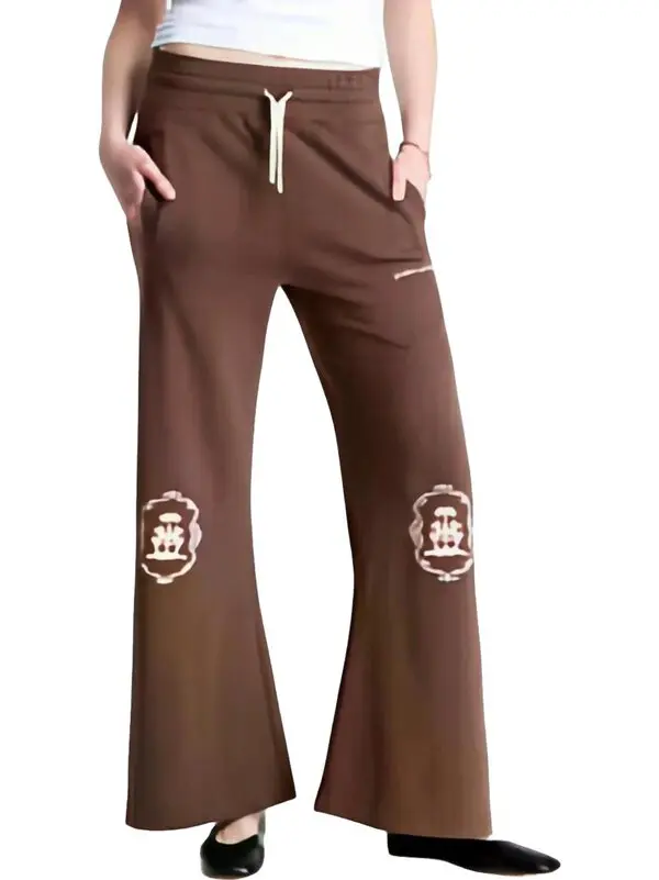 Palm Angels Lions Herald Graphic-print Track Pants - Brown