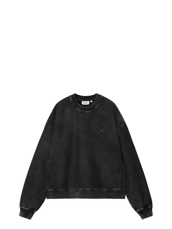 Carhartt Work In Progress Lambert Embroidered-logo Sweatshirt - Black